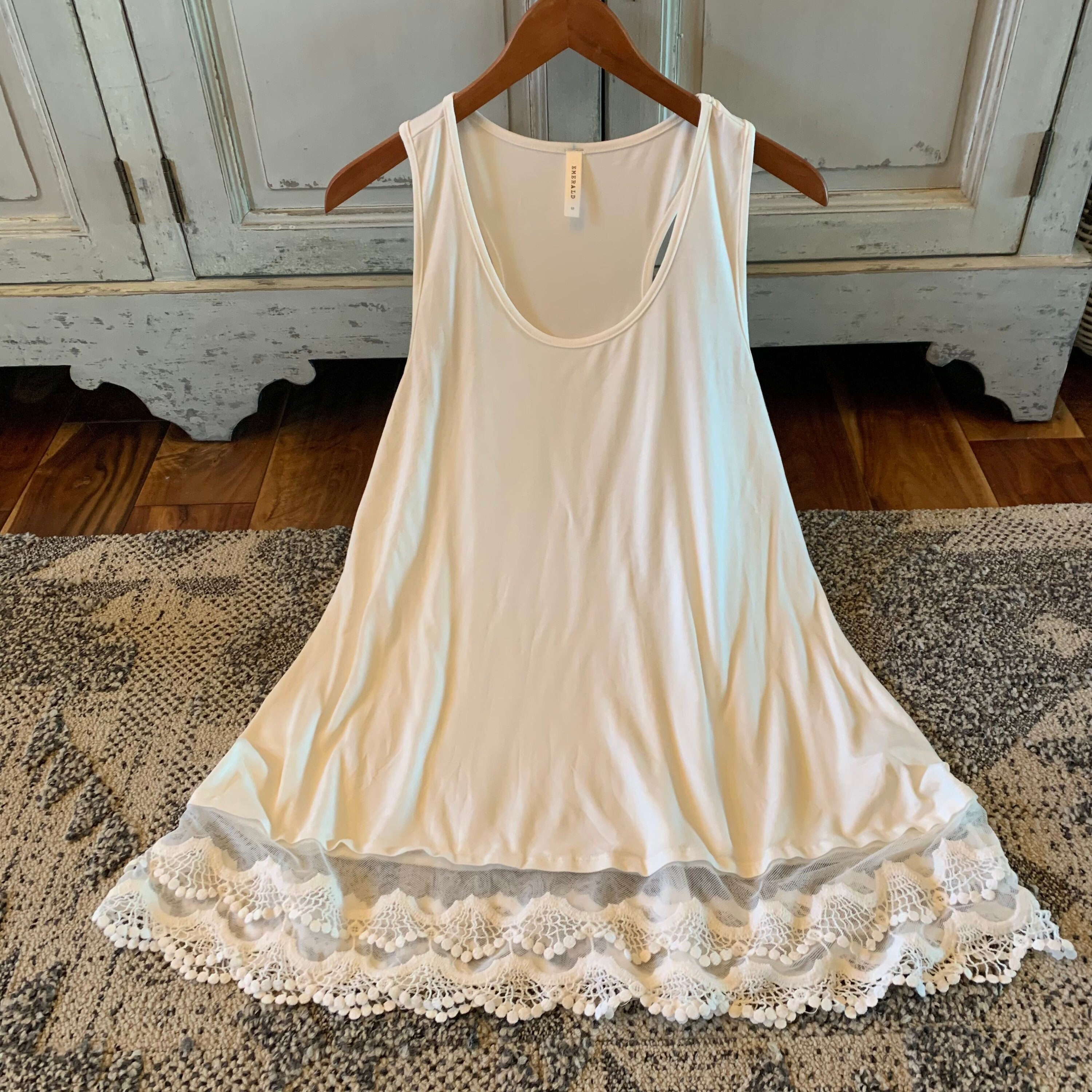 New Crochet Lace Hem Layering Tank Top Cami Blouse Extender - Etsy