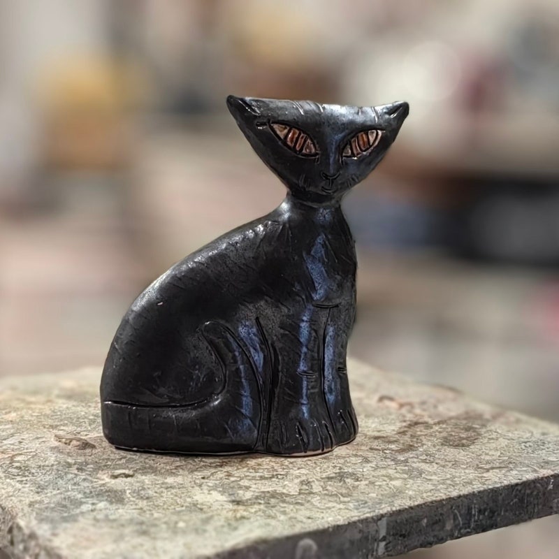 Clay Cat - Etsy