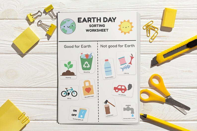 Earth Day Sorting Activity – Good Vs Bad for Earth Printable for Kids ...