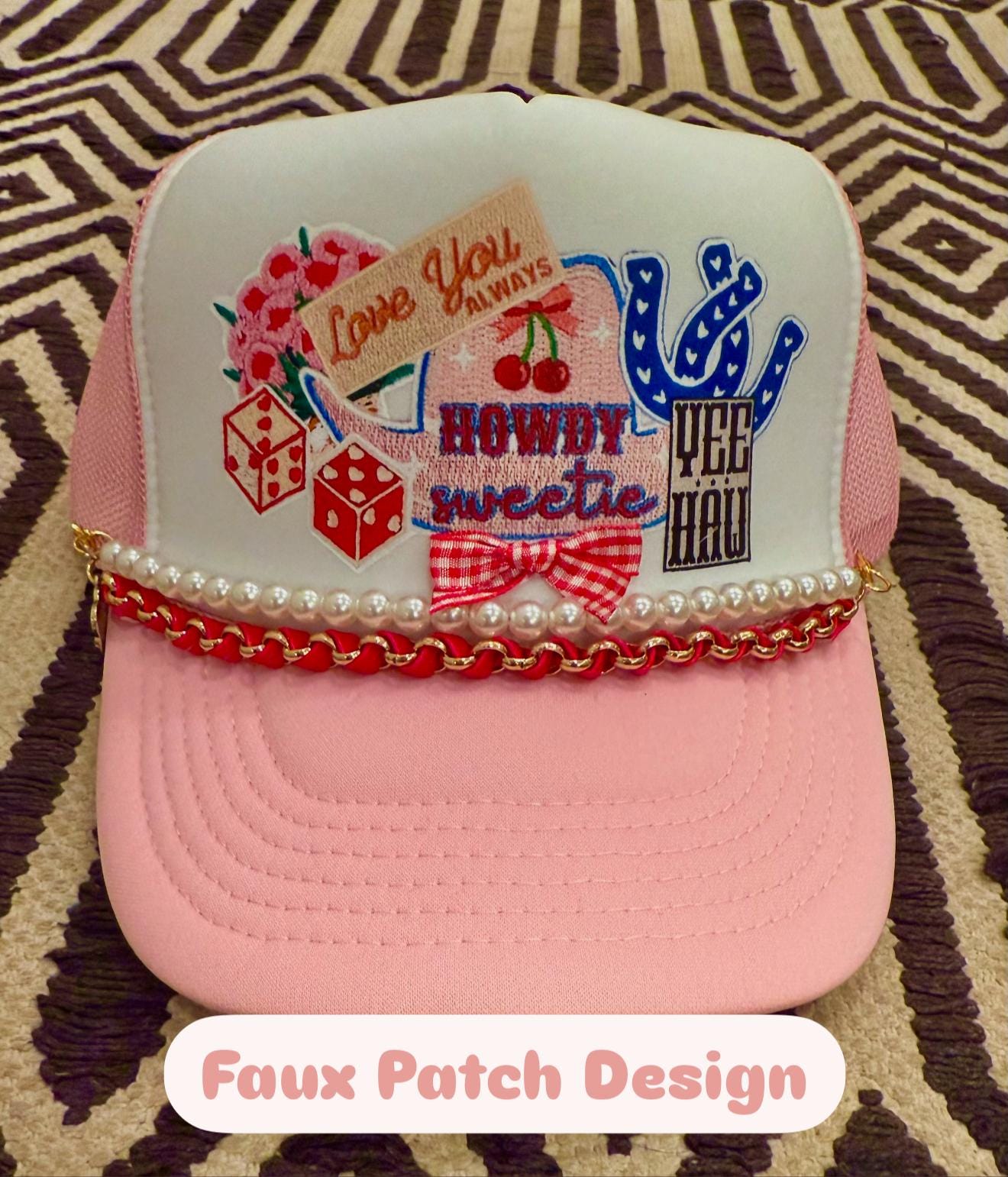 Valentines Trucker Hat, Patch Design, Gift for Her - Etsy