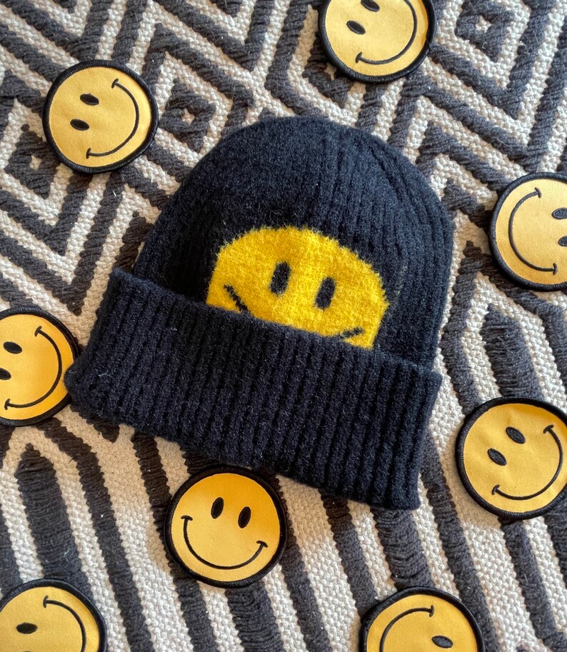Smiley Face Beanie Stocking Cap Valentines Gift Smiley Face - Etsy
