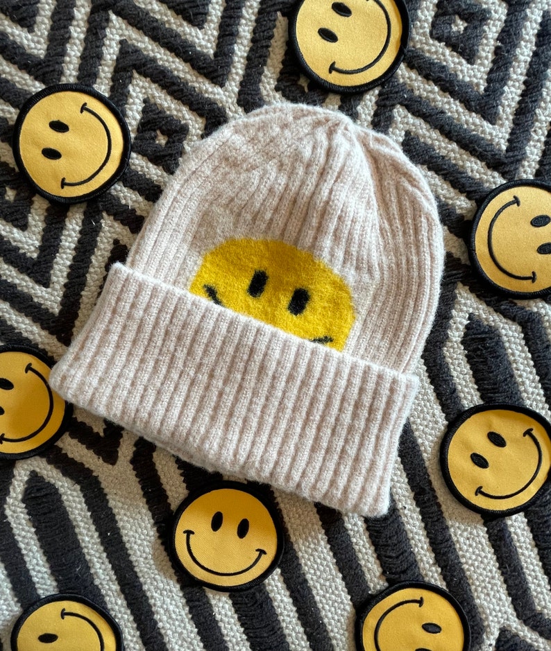 Smiley Face Beanie Stocking Cap Valentines Gift Smiley Face - Etsy