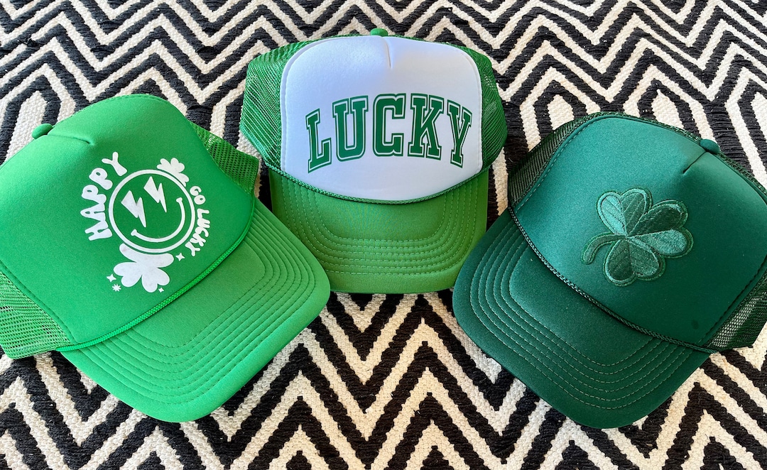 Happygolucky Trucker, St. Patrick’s Day Hat, Lucky Hat, Trucker Hat ...
