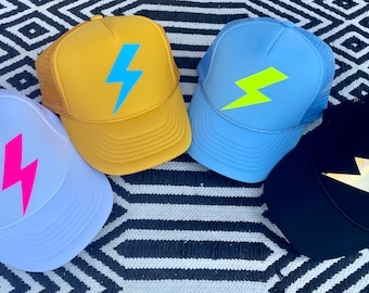 LIGHTNING BOLT Baseball Hat Embroidered Dad Cap Storm - Etsy