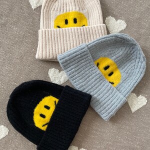 Smiley Face Beanie Stocking Cap, Valentines Gift, Smiley Face Hat - Etsy