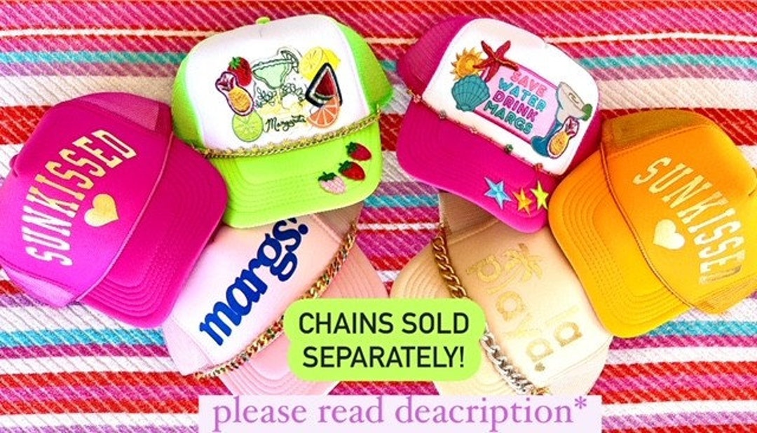 Happystack Summer Trucker Hat, Smiley Face, Faux Patch - Etsy