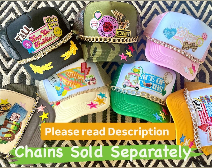 Lil Bougie Custom Trucker Cap, Patch Theme Trucker Hat, Multi Patch Cap - Etsy