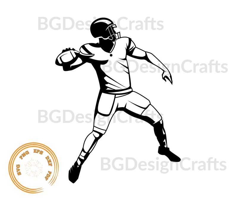 American Football Player Svg Football Player Svg American - Etsy