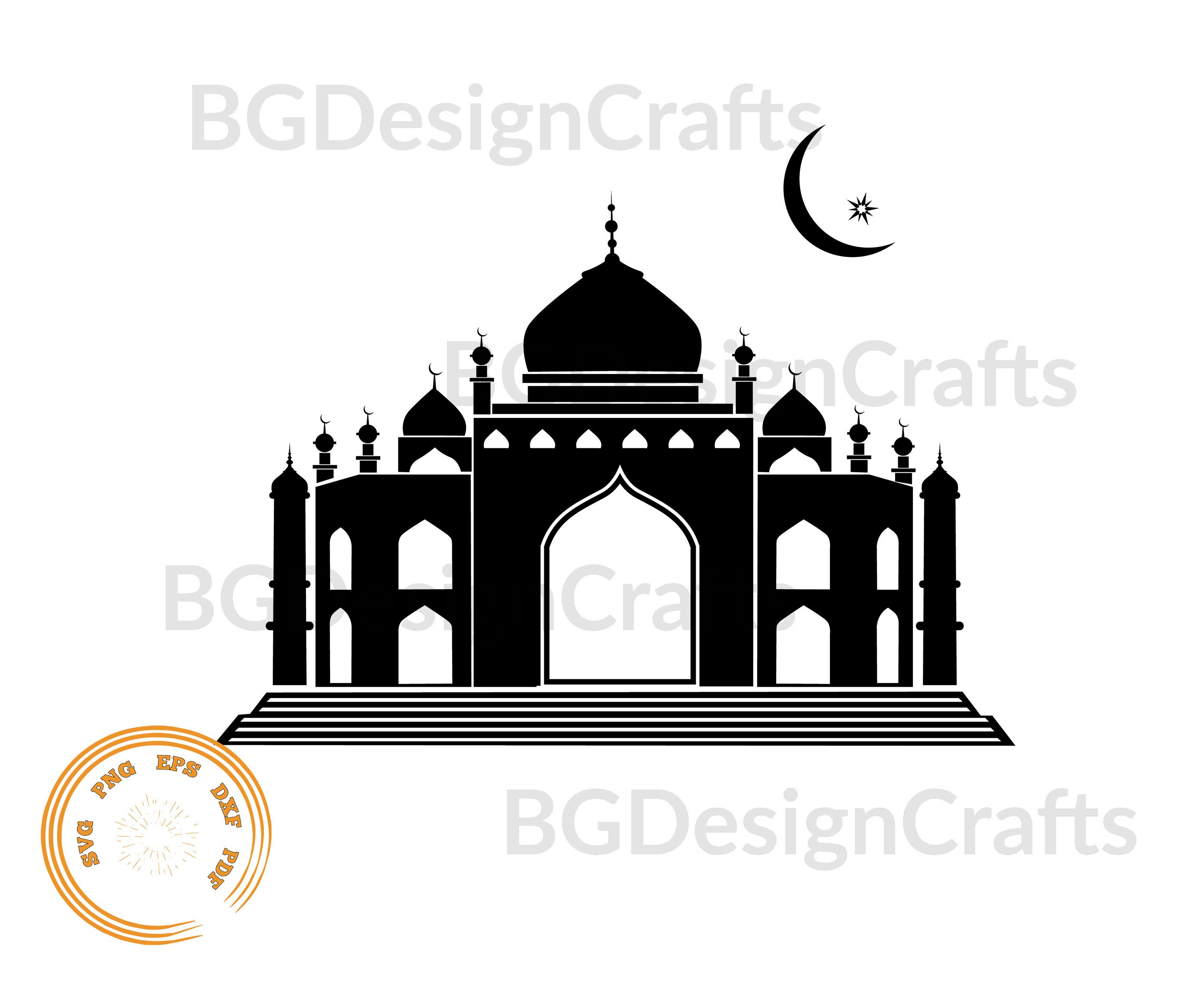 Islamic SVG, Mosque SVG, Mosque Clipart, Mosque Silhouette, Png, Dxf - Etsy