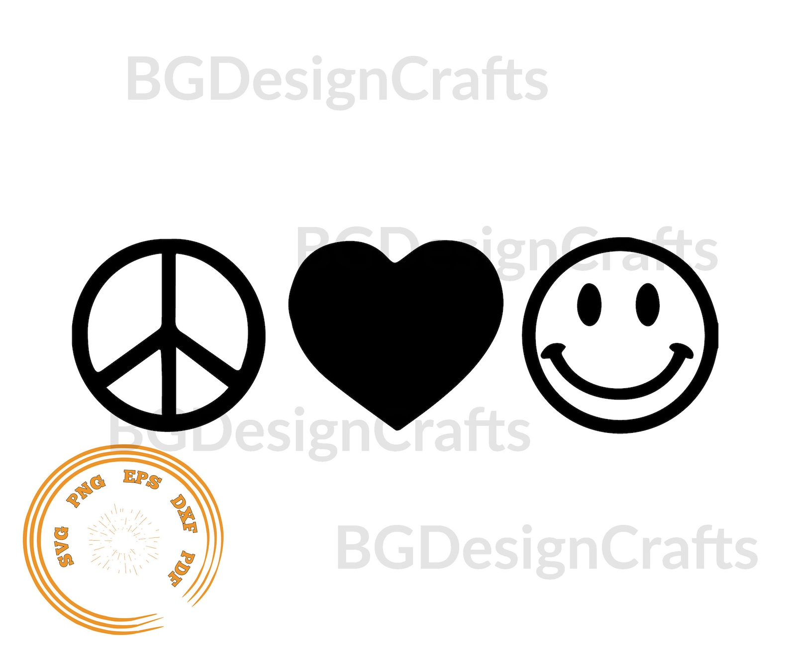 Peace Love Happiness SVG, Peace Love Happiness, Peace Love Svg ...