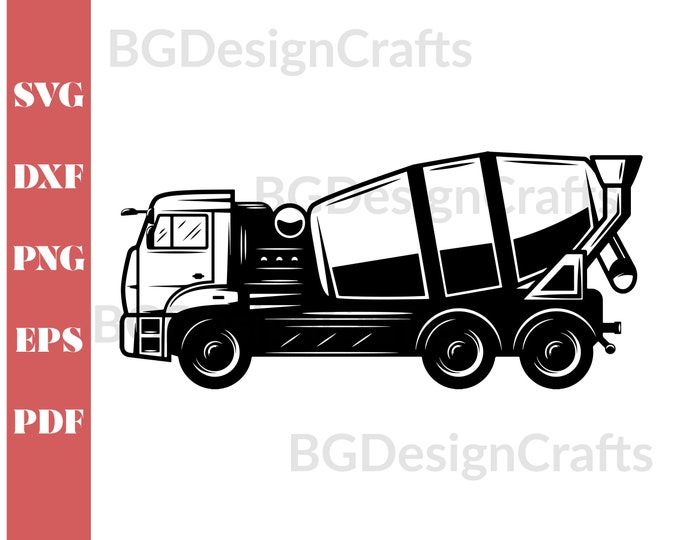 Concrete Mixer Svg, Cement Mixer Clipart, Concrete Mixer Png, Cement ...