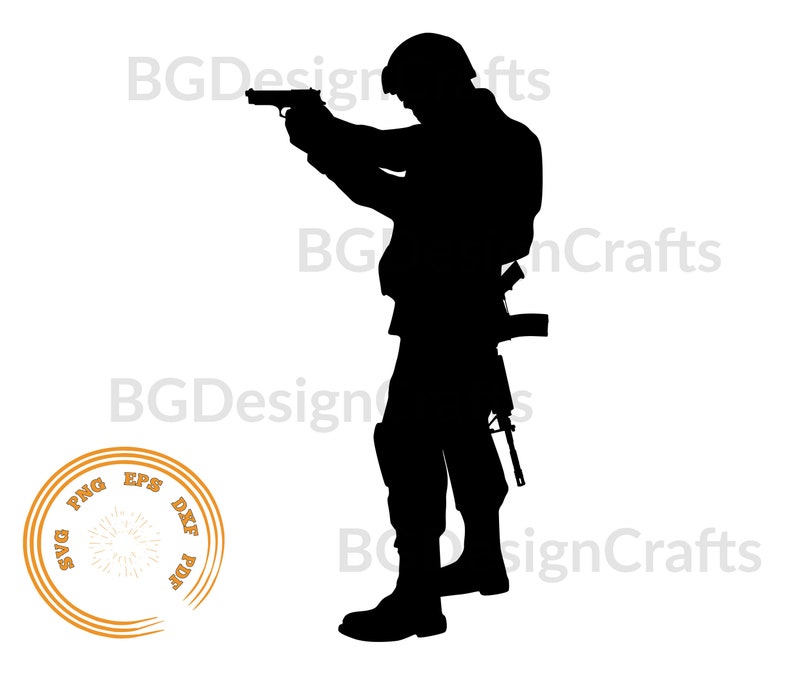 Soldier SVG, Soldier Silhouette SVG, Military SVG, Instant Digital, Cut ...