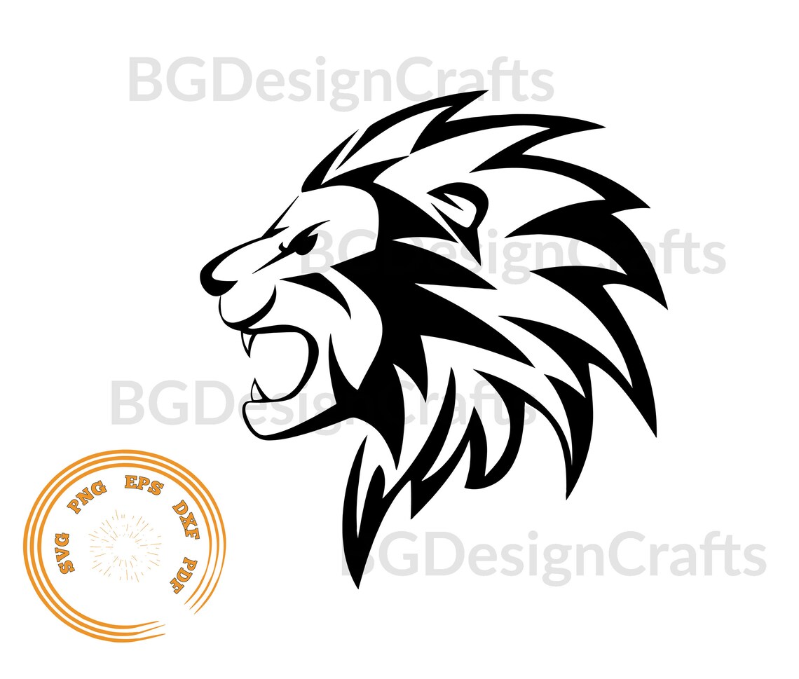 Lion SVG Lion DXF Lion Clipart Lion Svg Cut File Lion Cut | Etsy