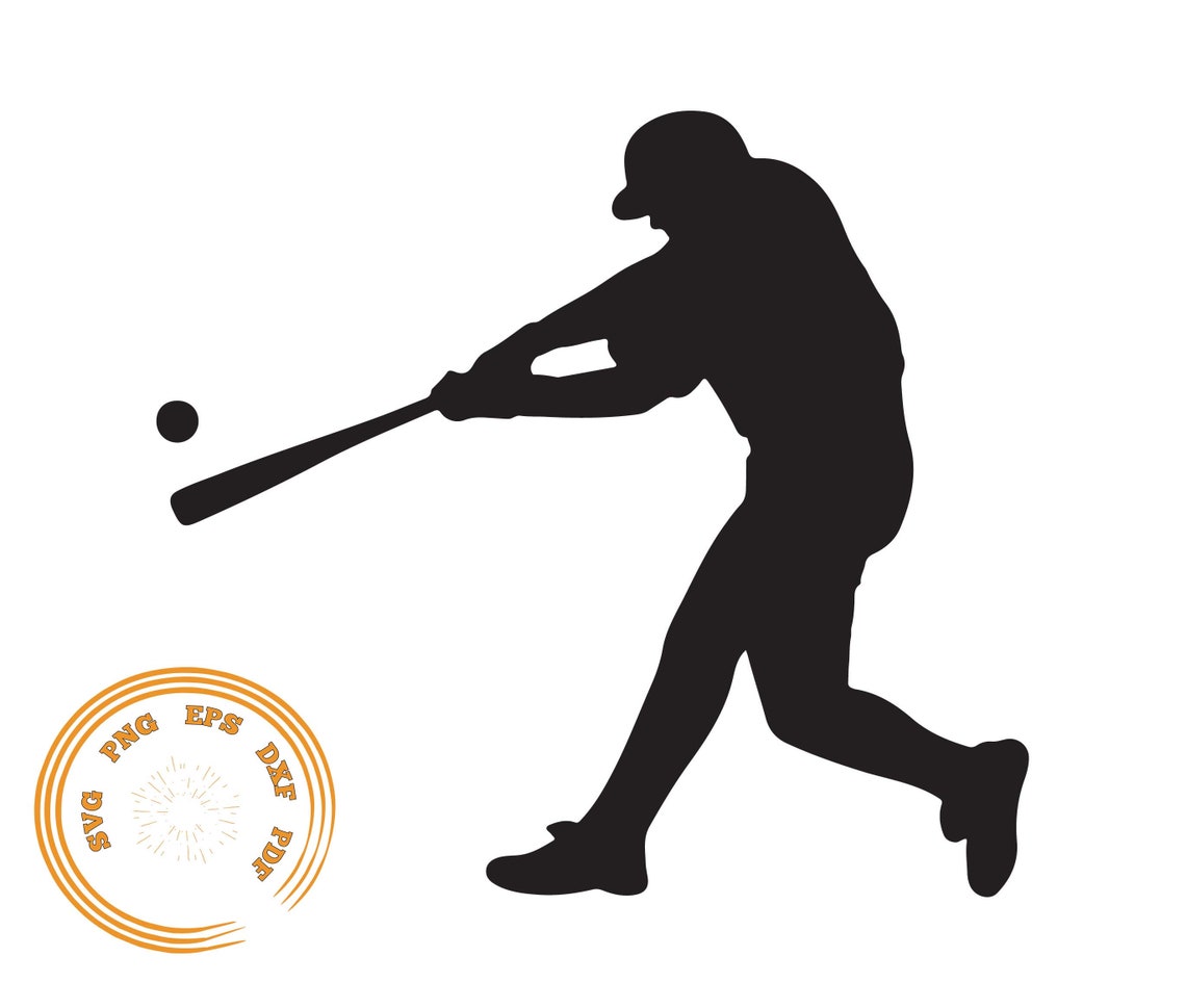 Baseball SVG, Baseball Player SVG, Baseball DXF, Baseball Clipart ...