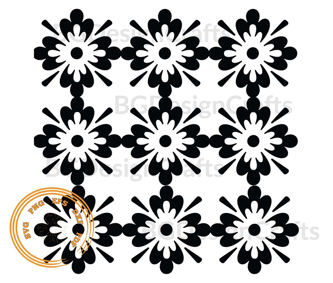 Flower Pattern #4, Flower Seamless SVG, Floral Seamless SVG, Floral ...