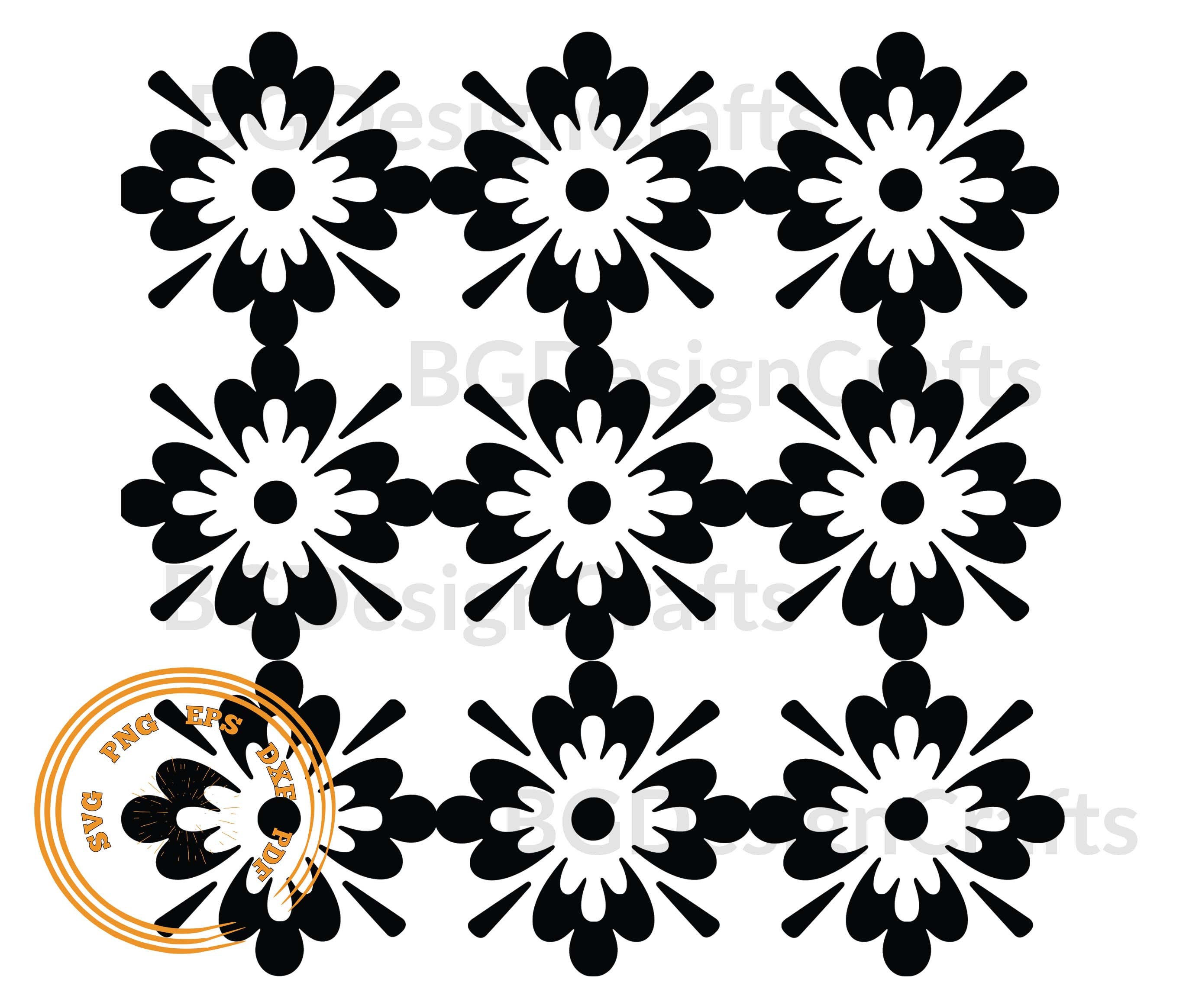 Flower Pattern 4 Flower Seamless SVG Floral Seamless SVG | Etsy