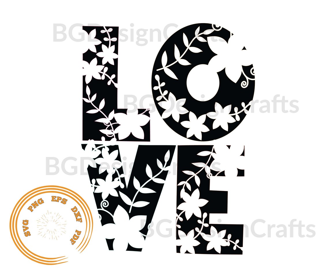 Love Floral SVG, Love SVG, Valentine SVG, Flower, Groovy Love Png ...