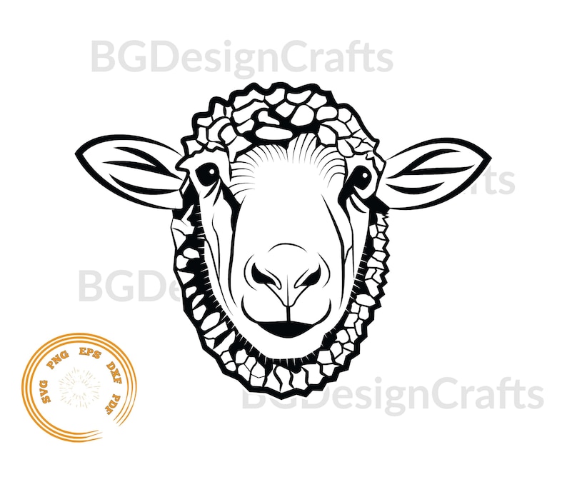 Sheep Head Svg Sheep Svg Animal Svg Sheep Png Sheep - Etsy