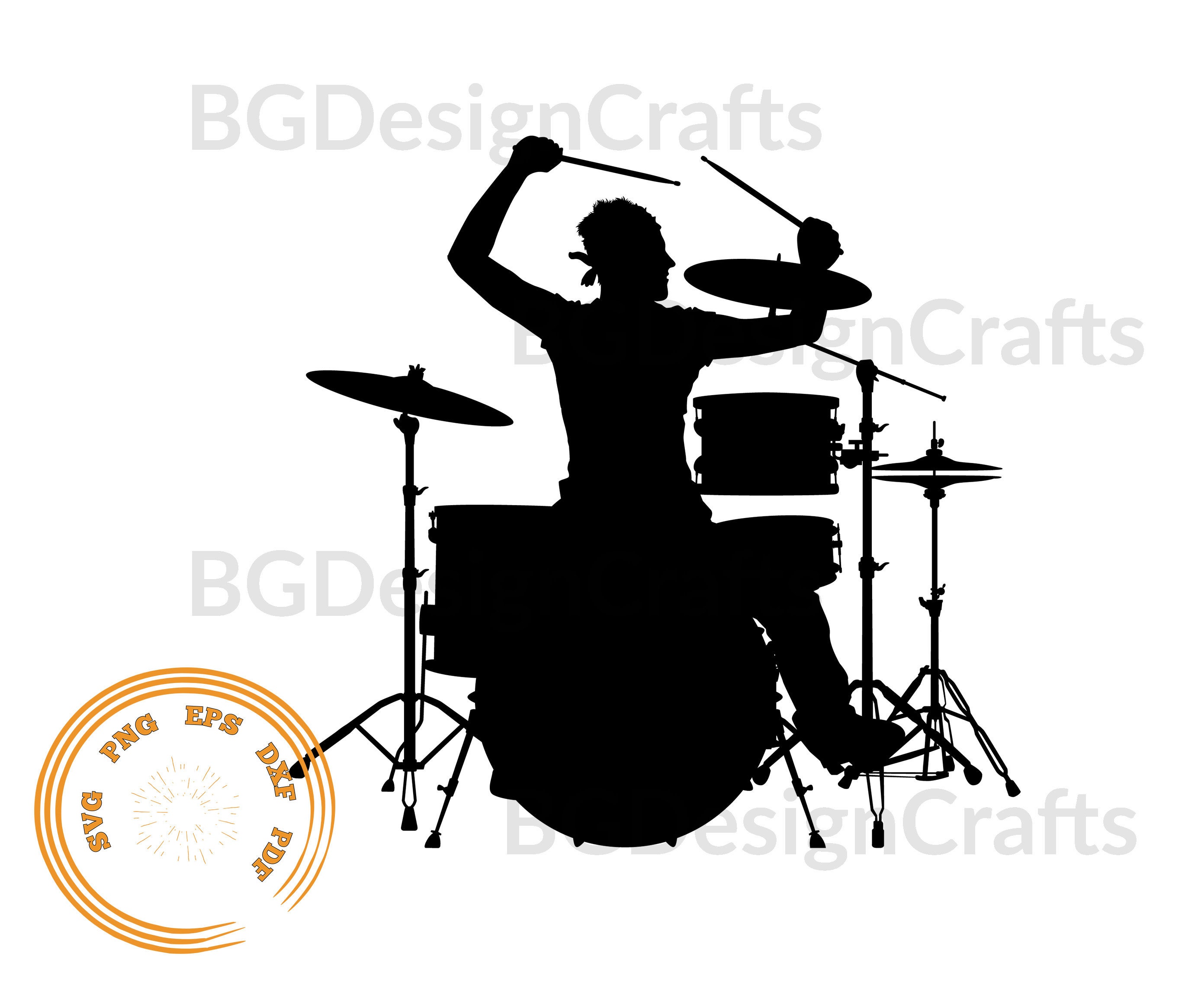 Drummer SVG, Drummer Png, Drummer Silhouette, Drum Svg, Musician Svg ...