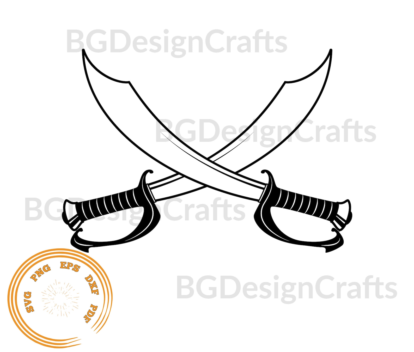 Sword Svg, Sabre SVG, Saber SVG, Sabres SVG, Crossed Sabres Svg, Dxf ...