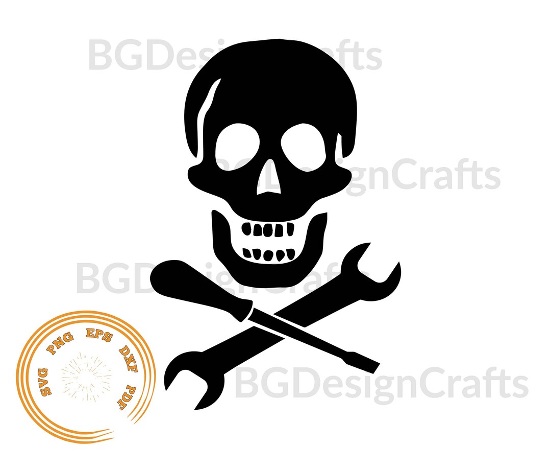 Mechanic Pirate SVG, Skull SVG, Mechanic Svg, Tools Svg, Repair Service ...