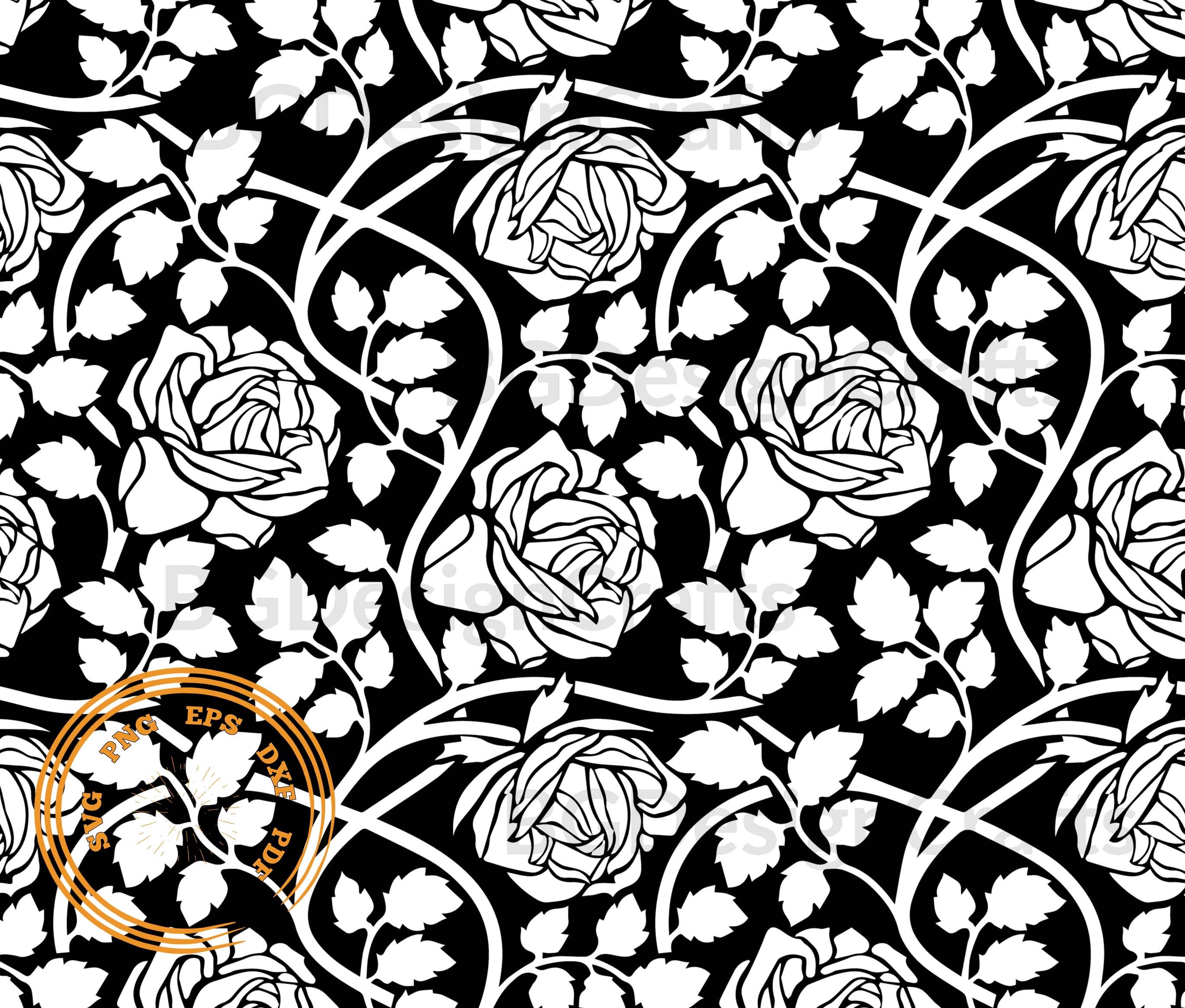 Floral Pattern 1 Floral Pattern SVG Rose Pattern SVG - Etsy