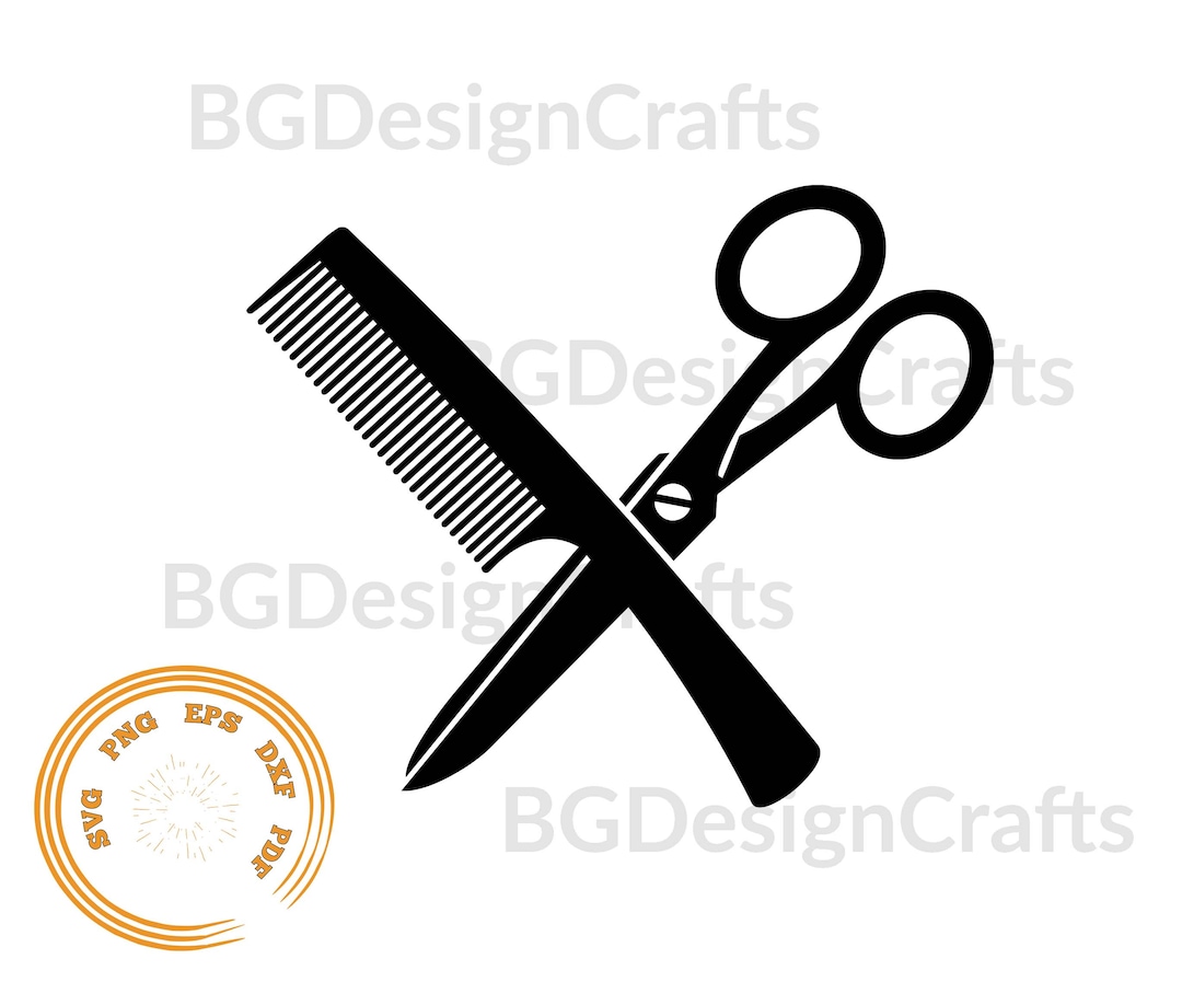 Comb and Scissors SVG, Comb SVG, Scissors SVG, Barber Svg, Style, Dxf ...