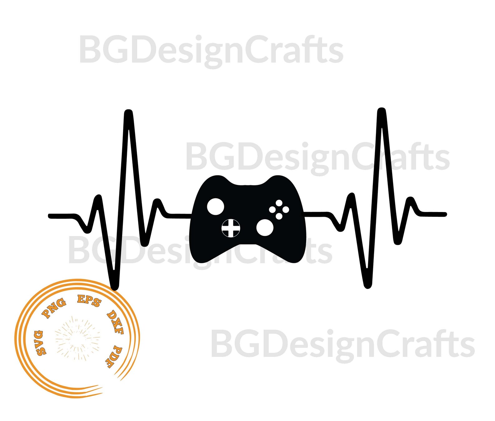 Heartbeat and Joystick SVG, Heartbeat Line Controller SVG, Joystick SVG ...