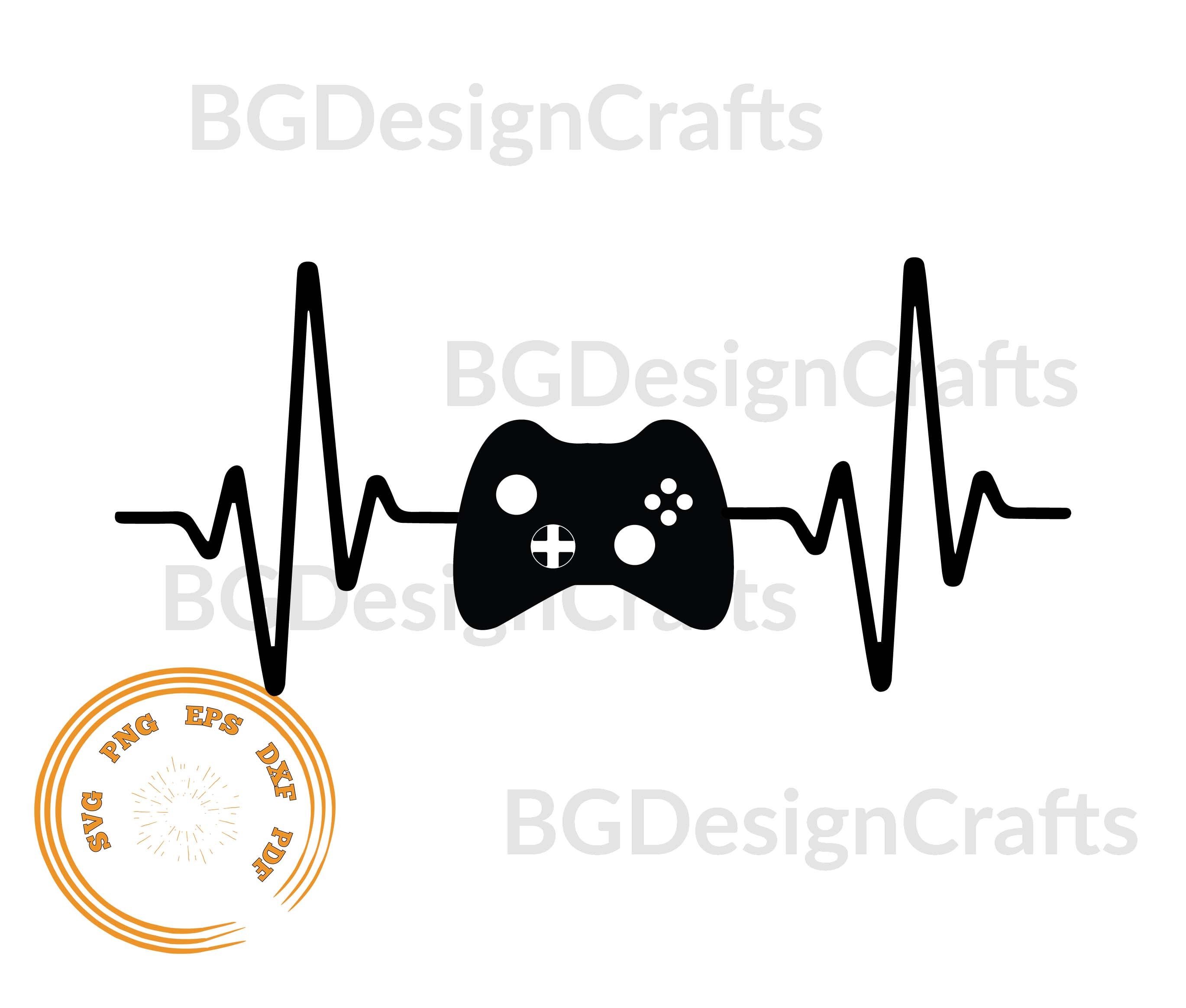Heartbeat and Joystick SVG, Heartbeat Line Controller SVG, Joystick SVG ...
