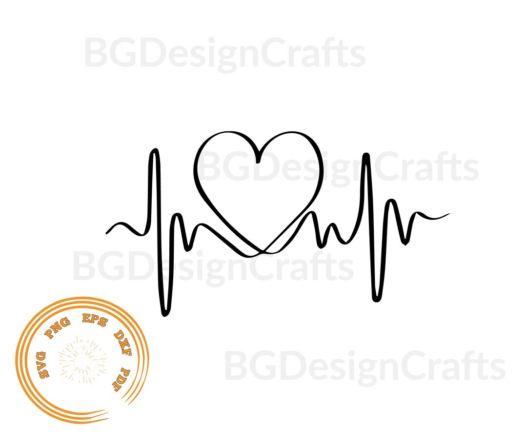 Heart #2, Heart SVG, Heartbeat SVG, Heart Ekg SVG, Clipart, Png, Cut ...
