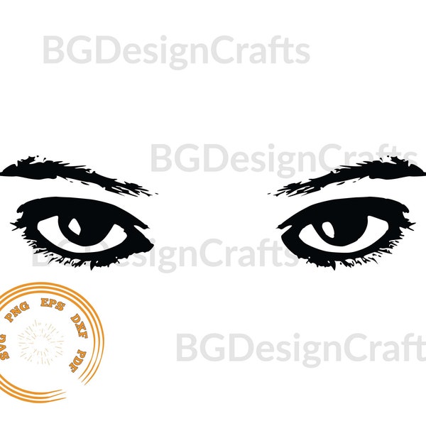 Woman Eyes Svg - Etsy