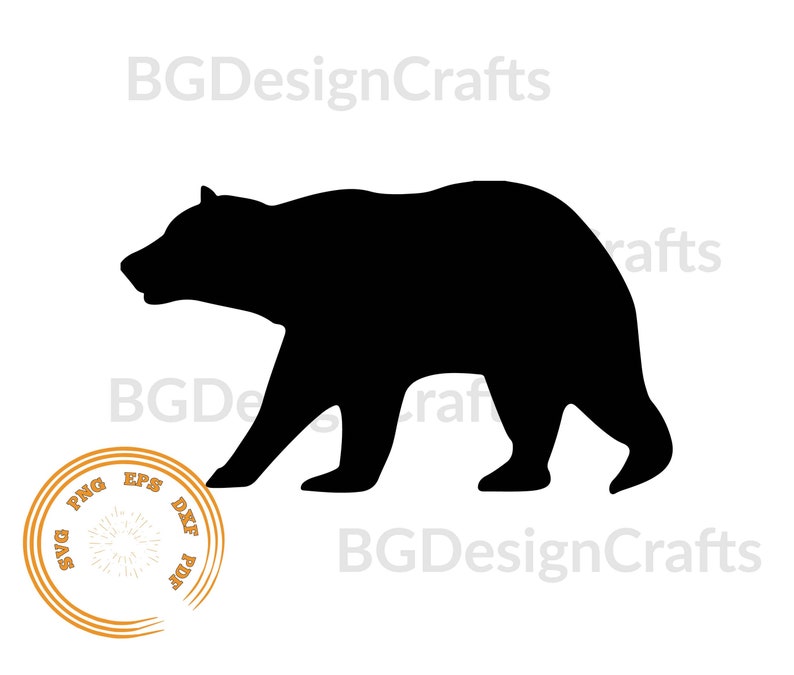 Bear Silhouette SVG Bear SVG Cut File Png Animal Cut File - Etsy