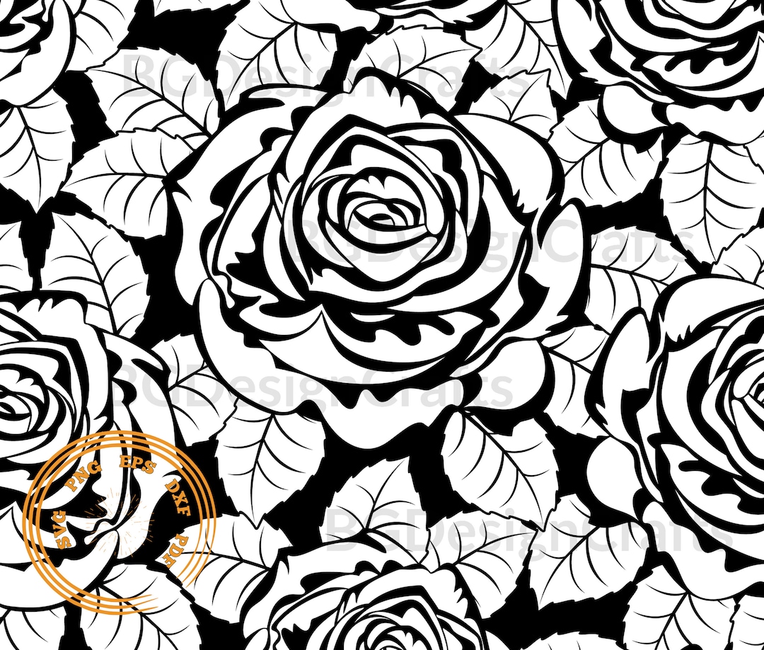 Pattern#9, Rose Pattern SVG, Floral Pattern SVG, Flower Pattern Png ...