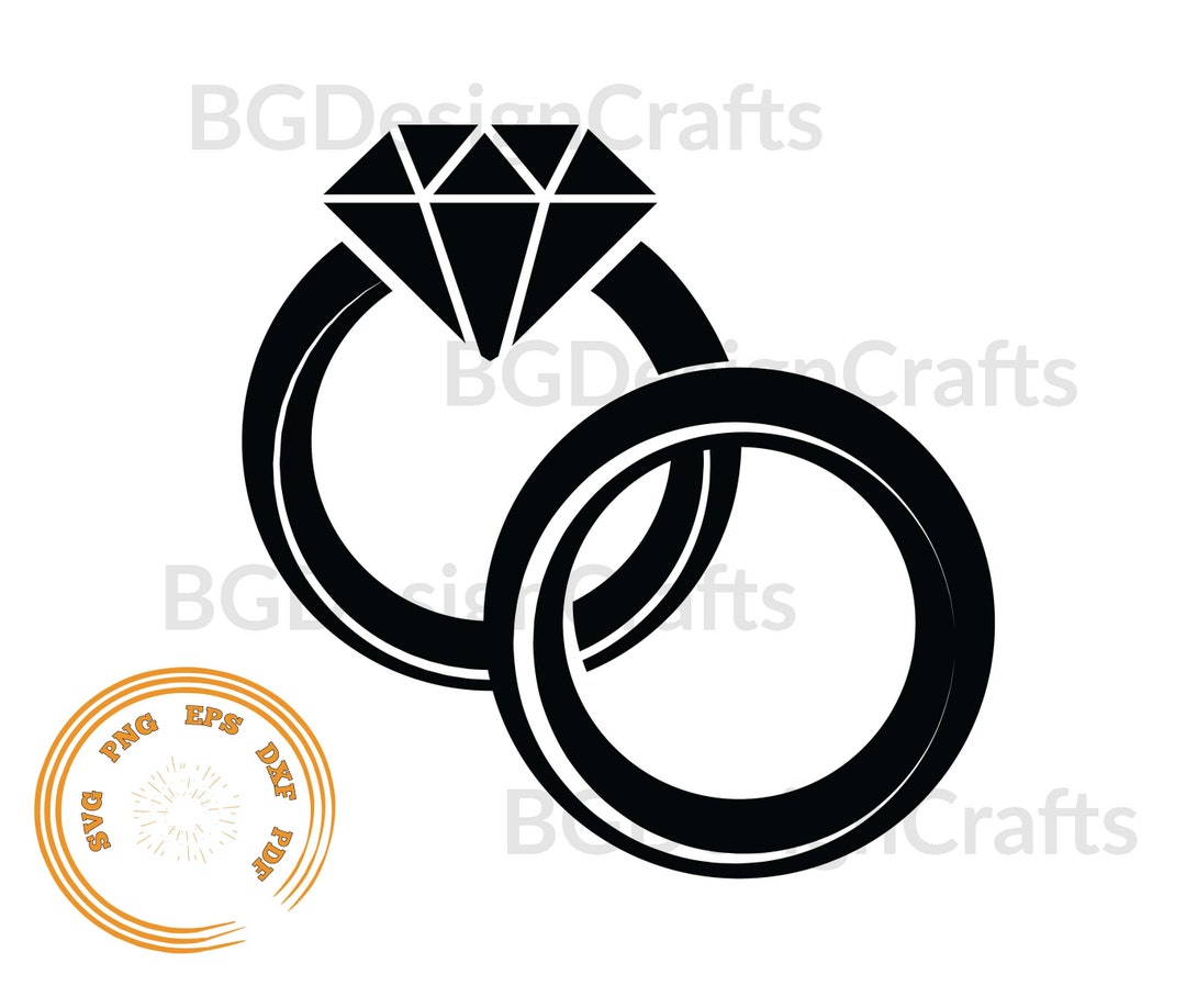 Wedding Rings #4 Wedding Rings Svg, Ring Svg, Diamond Ring Svg, Wedding ...
