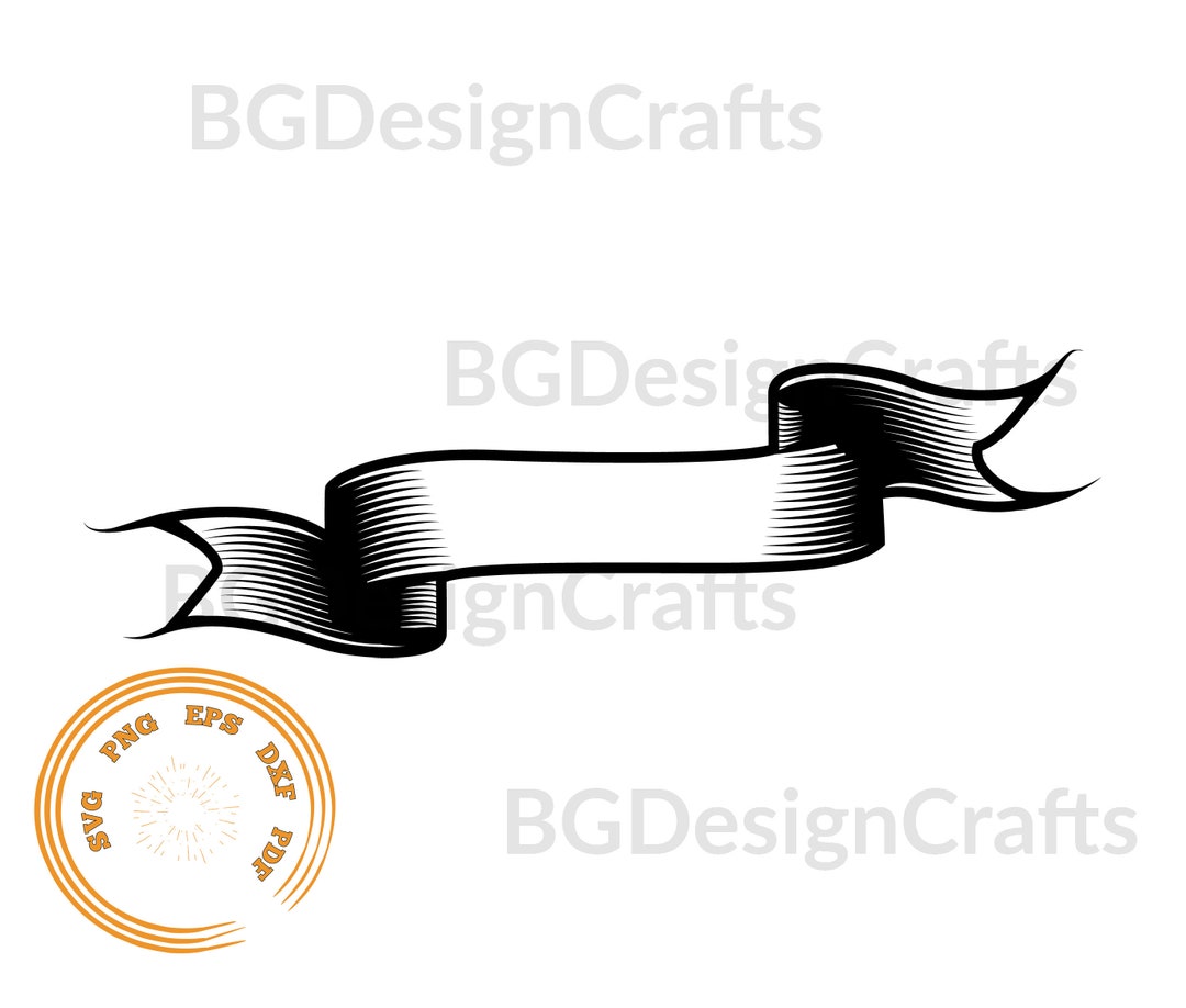 Banner Ribbon SVG, Banner SVG, Ribbon SVG, Black Ribbon Svc, Png ...