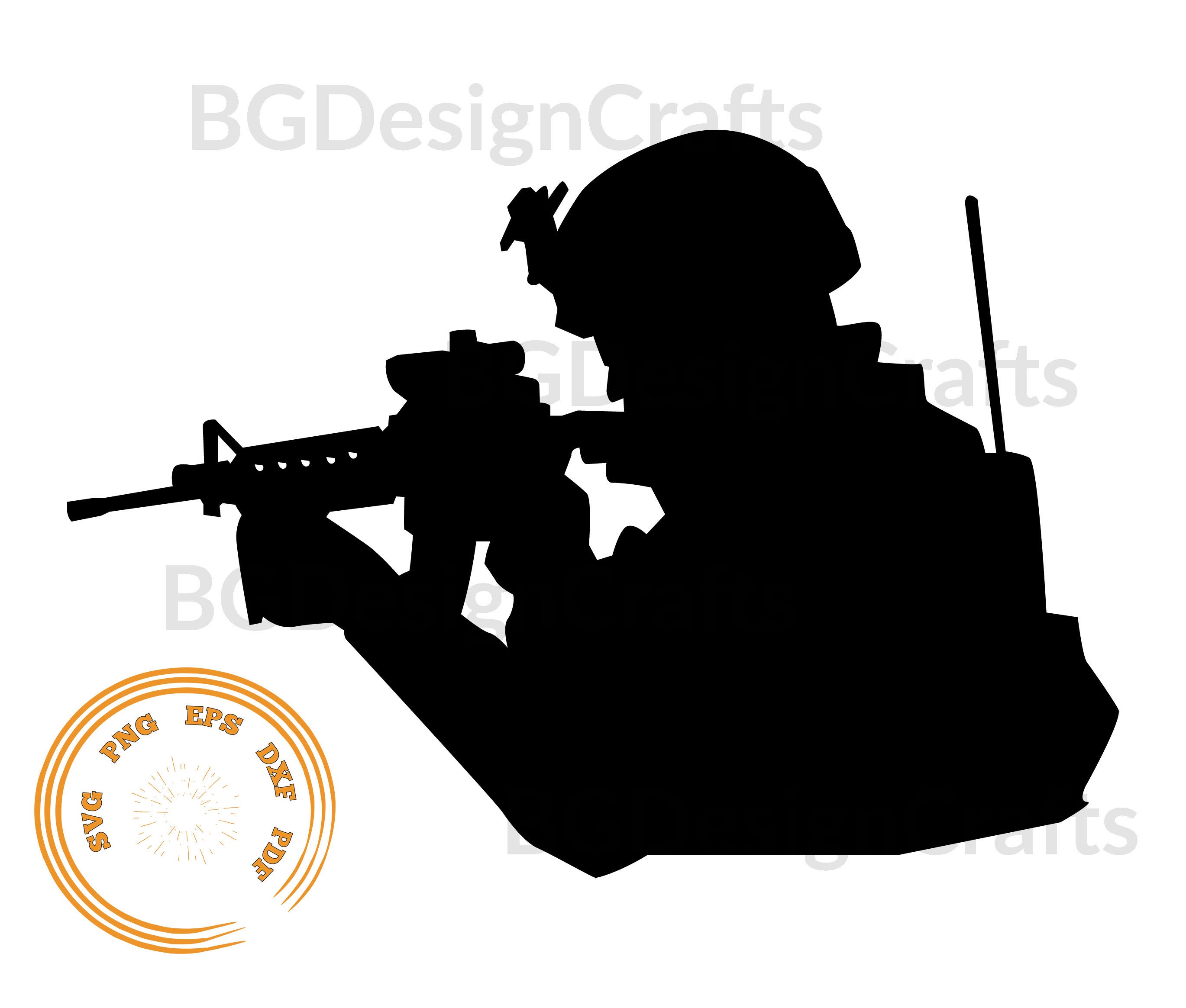 Soldier Silhouette SVG, Soldier SVG, Hero SVG, Military Svg, Instant ...