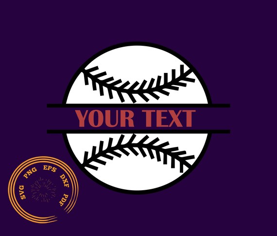Baseball Ball Split Monogram Baseball SVG Baseball DXF | Etsy