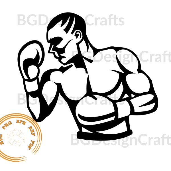 Boxer Fighter Svg - Etsy