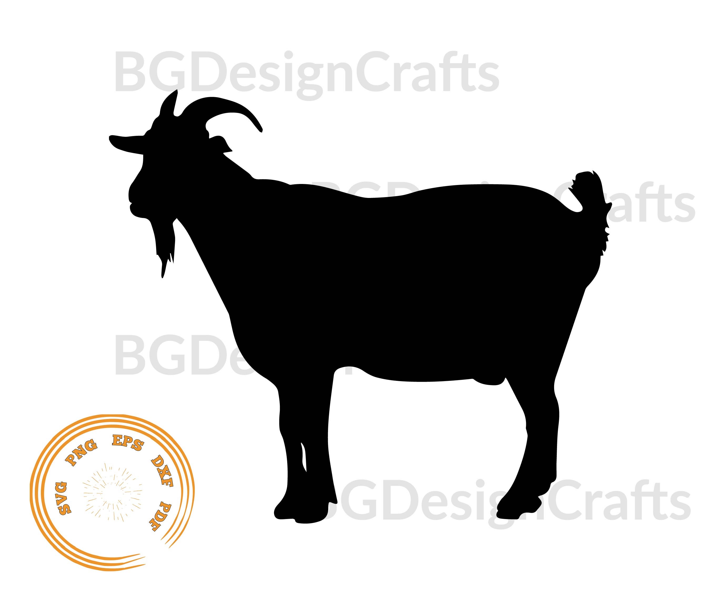 Cabra SVG imágenes prediseñadas de cabra silueta de cabra - Etsy México