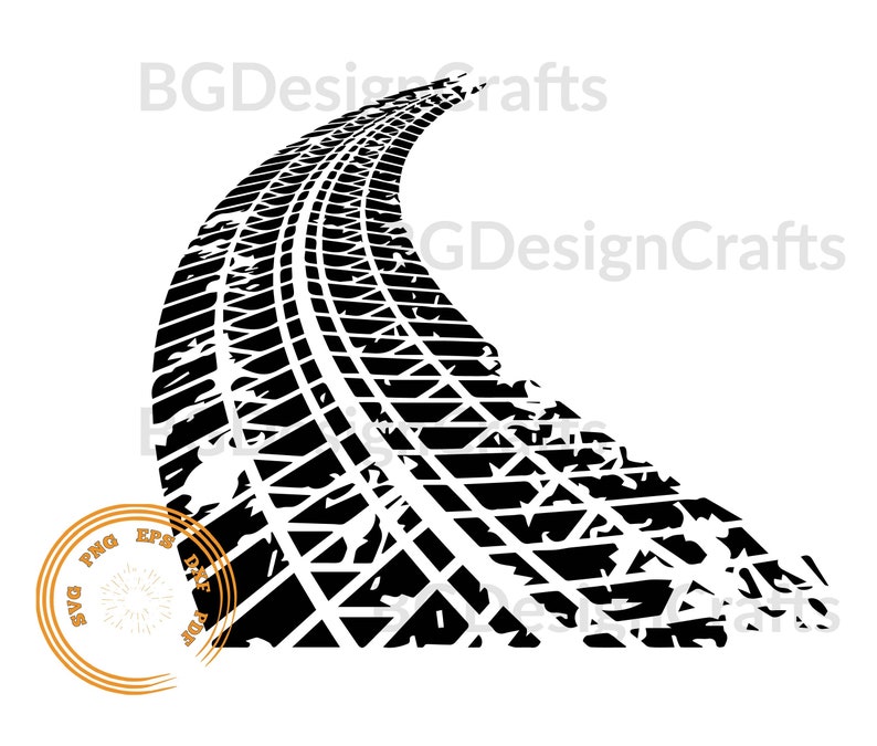 Tire Track2, Tire Track SVG, Tire Mark SVG, Mudding Svg, Mud SVG, Png ...