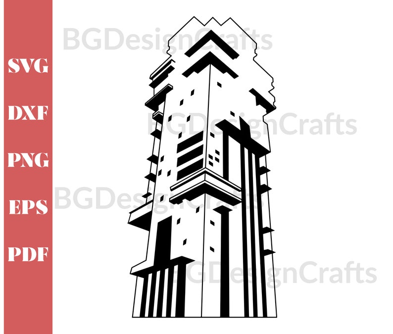 Building SVG, Building DXF, Building Clipart, Building Svg Cut File ...