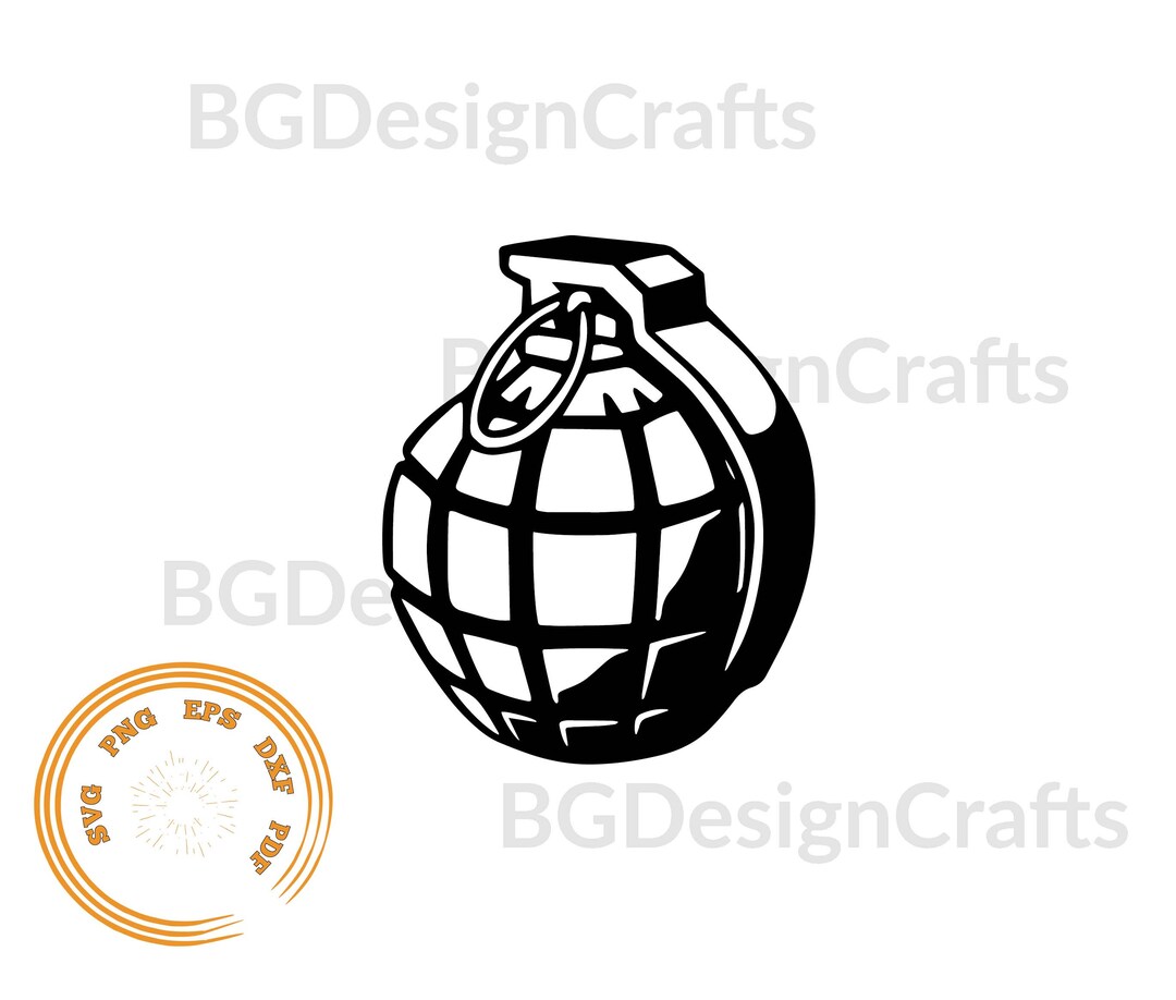 Grenade SVG, Military SVG, Weapons Svg, Grenade Clipart, Grenade Files ...