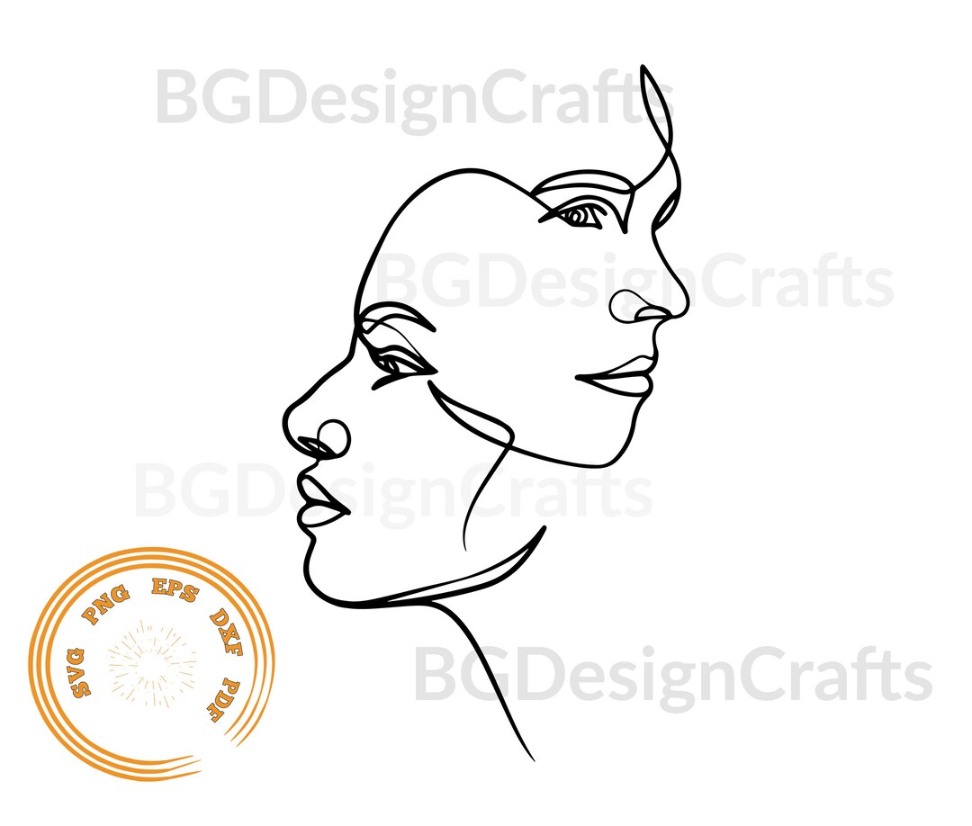 Line Art Couple Svg, Line Drawing Couple Svg, Drawing Svg, Hand Drawn ...