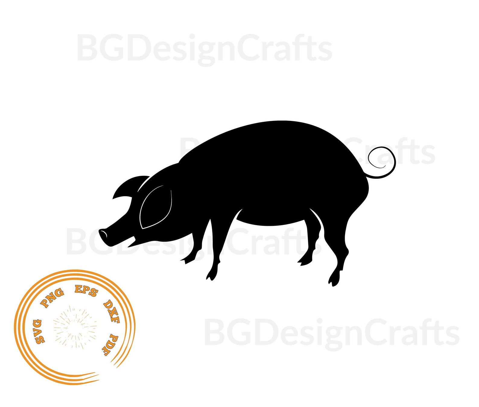 Pig SVG Pig DXF Pig Clipart Pig Svg Cut File Pig Cut File - Etsy