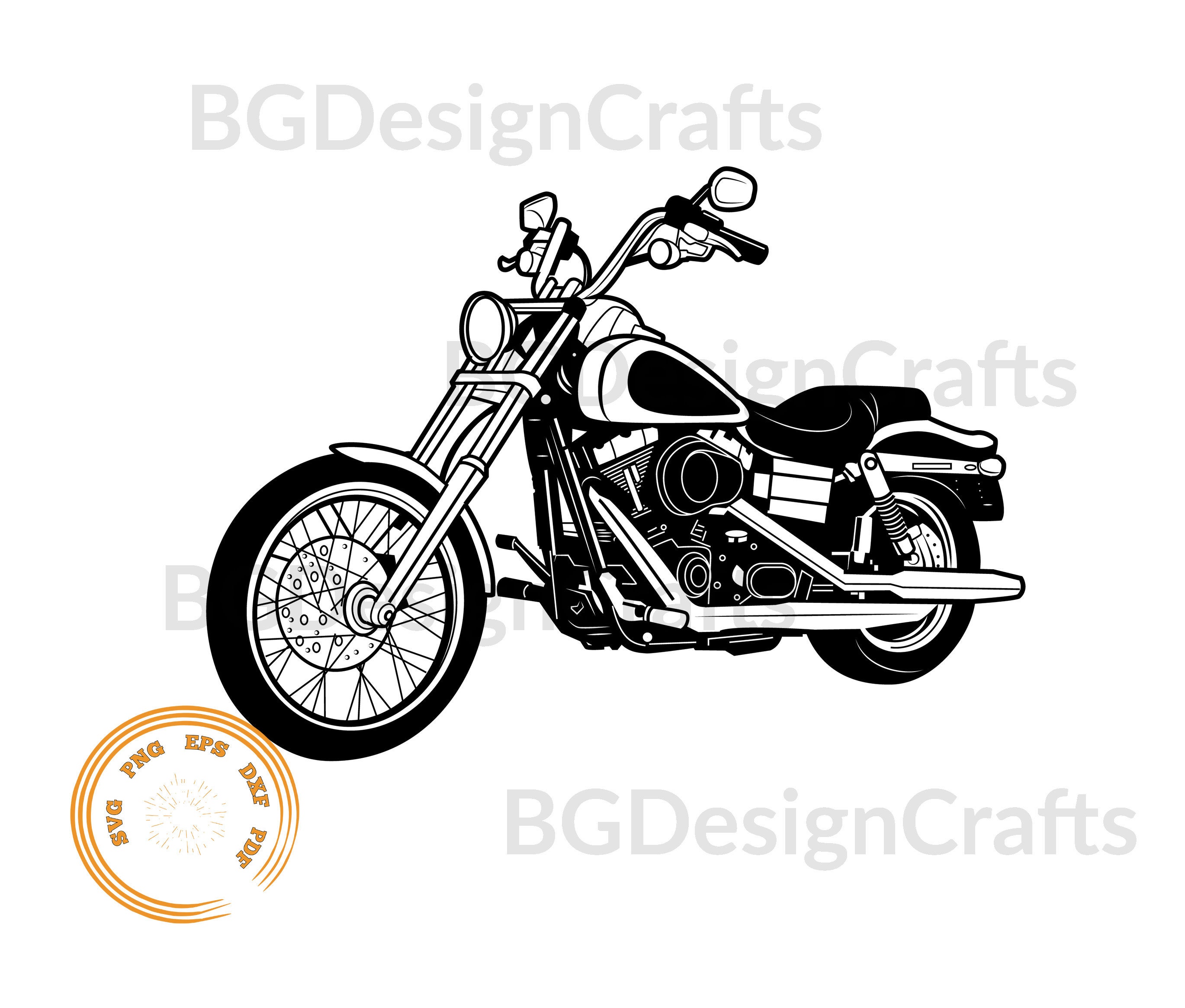 Chopper Motorcycle Silhouette