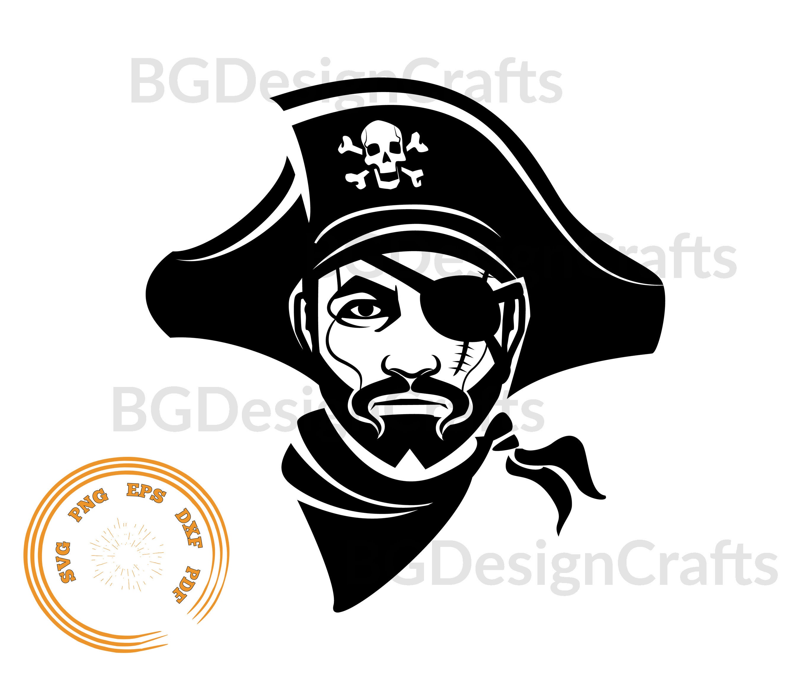 Pirate SVG, Pirate Png, Pirate Silhouette, Pirate Head Svg, Pirate ...