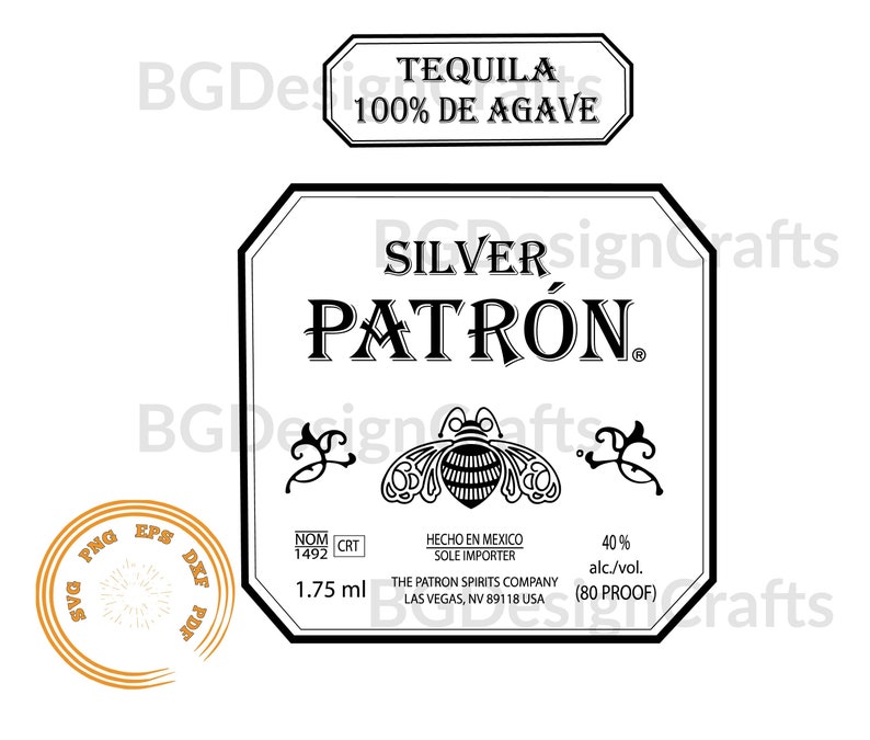 Silver Patron SVG, Tequila Svg, Soy El Patron SVG, Tequila Patron Svg ...