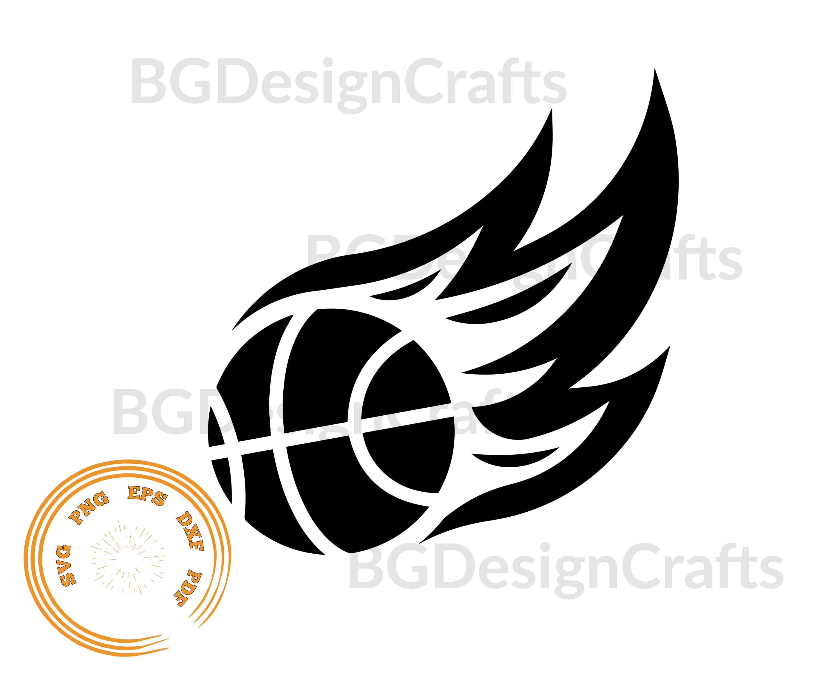 Basketball Ball With Flame SVG Basketball Ball SVG Ball With | Etsy