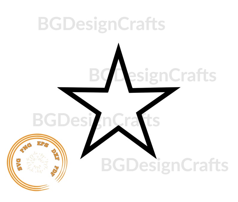 Star SVG, Star DXF, Star Clipart, Star Cut File, Star Png, Outline - Etsy