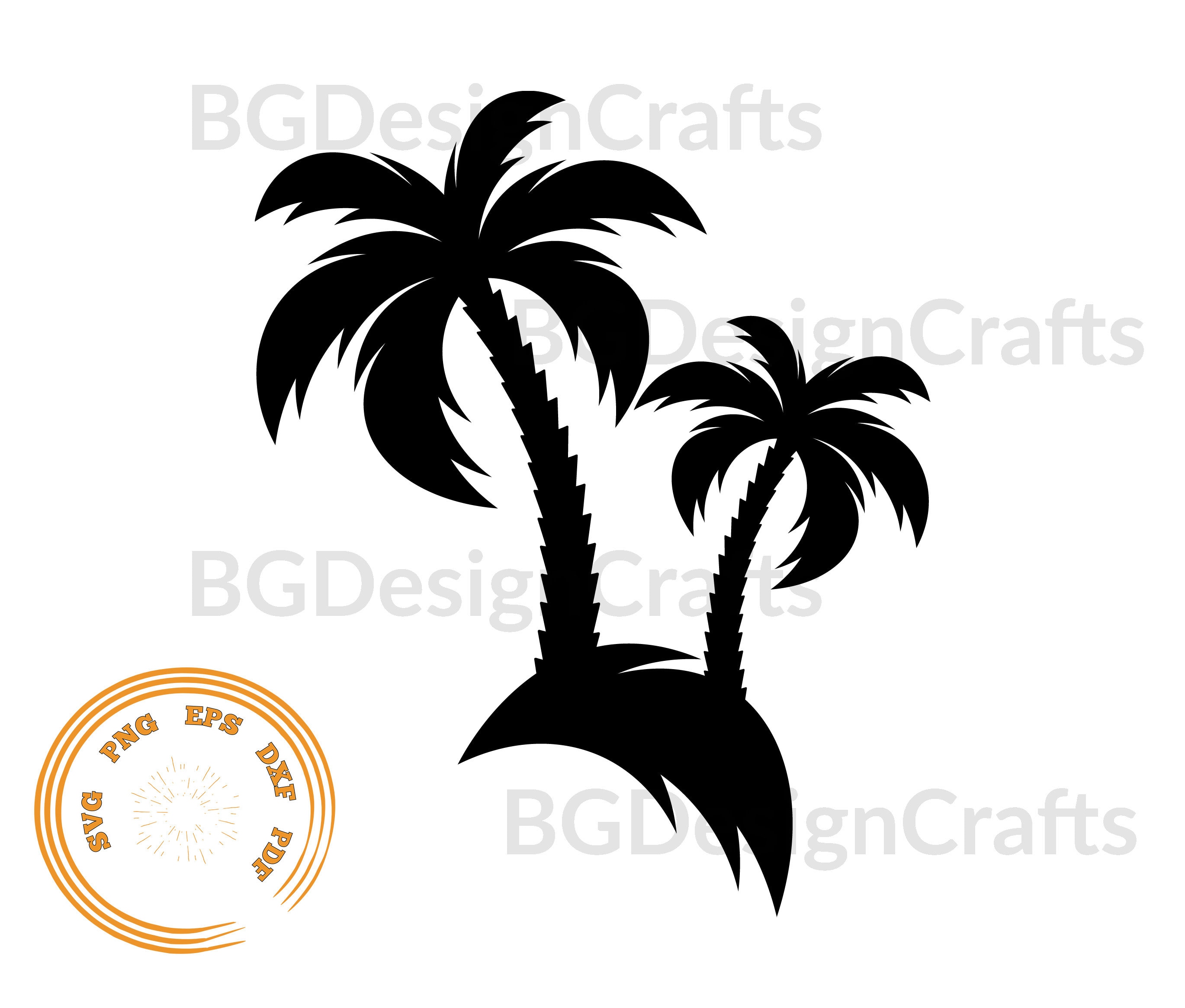 Palm SVG, Palm Tree SVG, Dxf, Eps, Cut File, Clipart, Svg File for ...